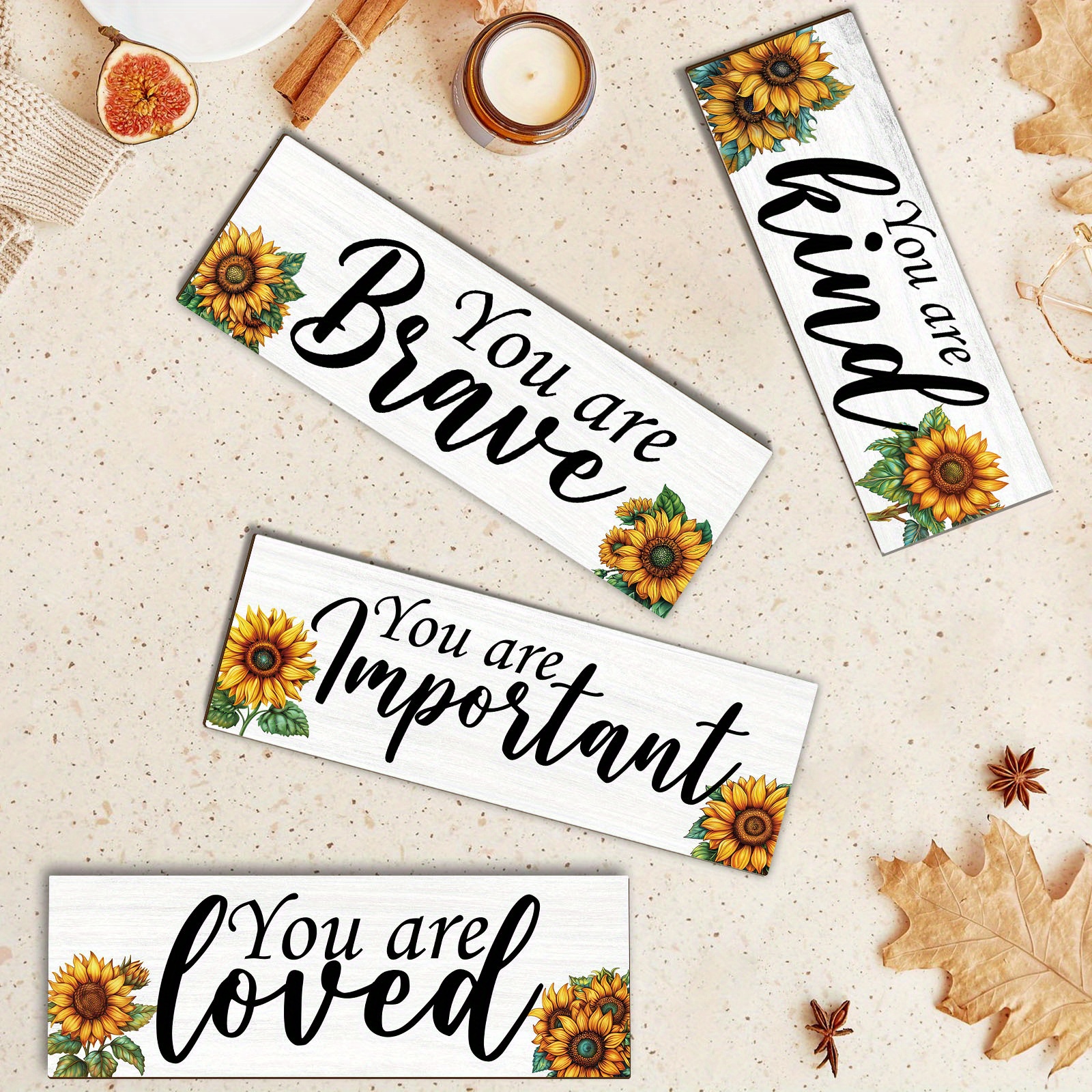 Sunflower Inspirational Wall Art Set ' - Temu