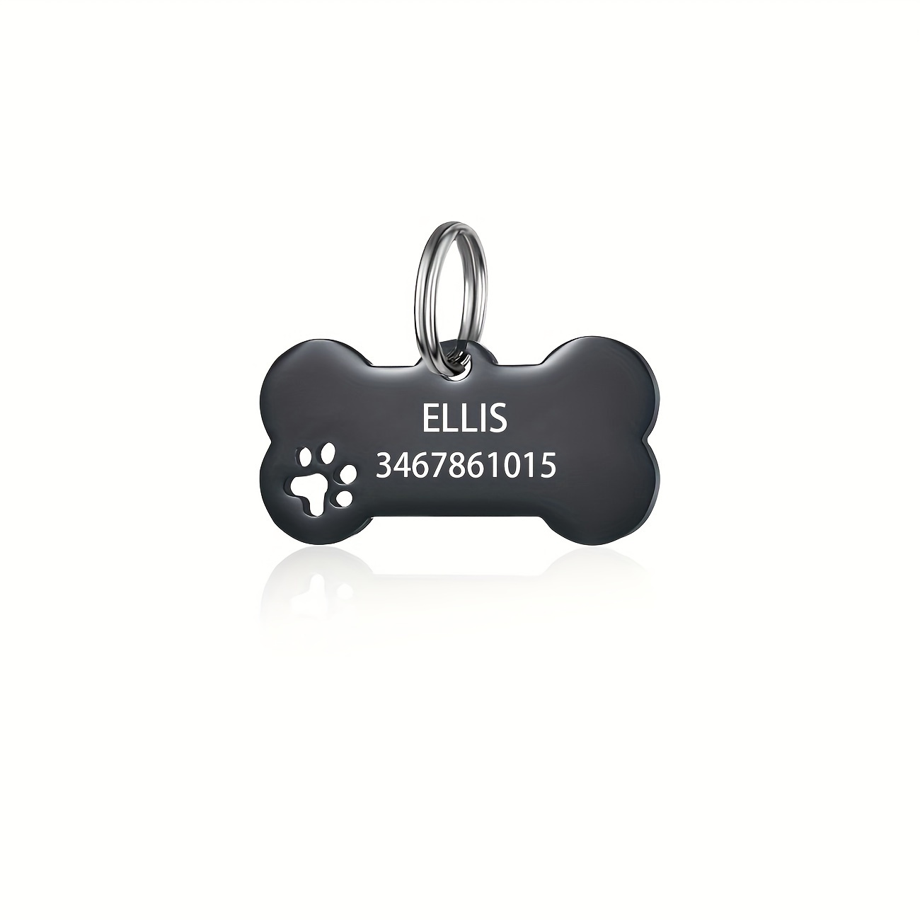 Custom Stainless Bone Shaped Id Tags Phone Numbers - Temu Australia