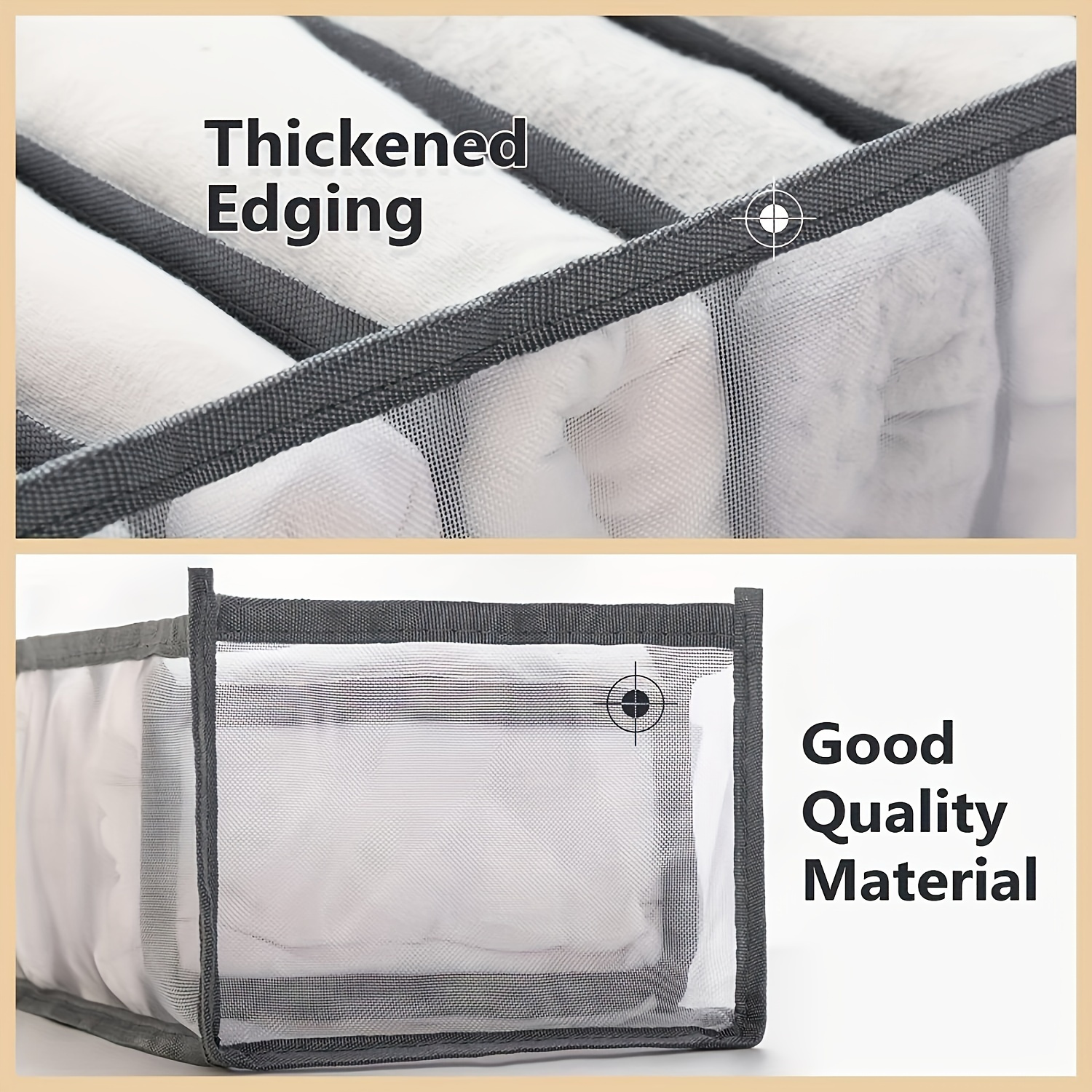 Modular Closet Divider Set Durable Mesh Drawer Organizers - Temu Australia