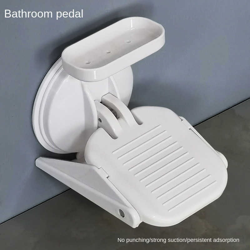 Wall mounted Folding Shower Foot Rest Non slip Plastic - Temu United ...