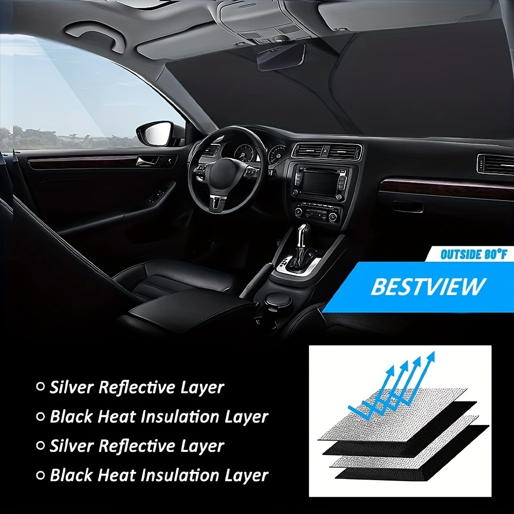 Car Sunshade Summer Front Sunshade Isolation Sun - Temu