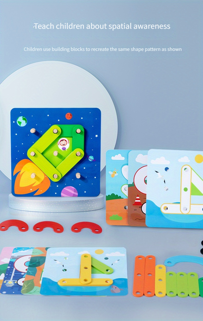 Wooden Shape Sorting Puzzle Educational Building Blocks - Temu