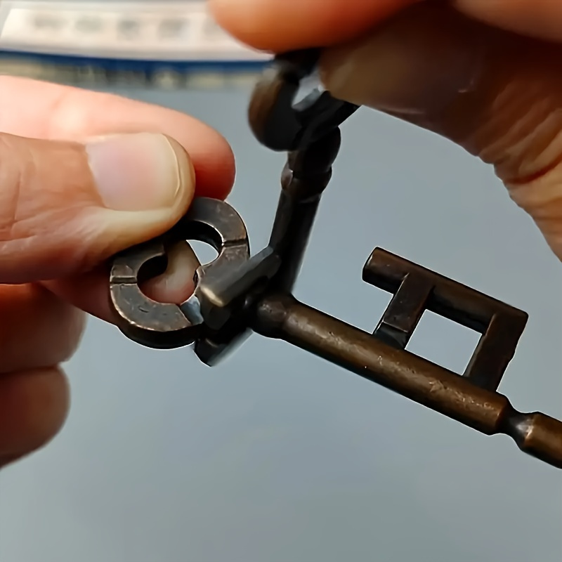 Zinc Alloy Metal Kongming Lock Puzzle: Unbreakable Brain - Temu