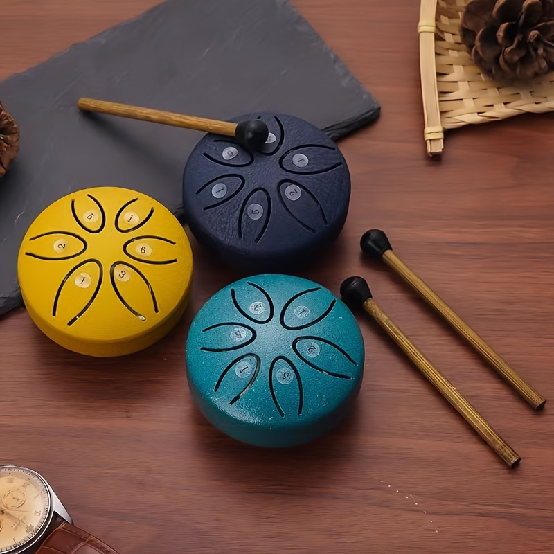 Mini Carbon Steel Tongue Drum Handheld Percussion - Temu Australia