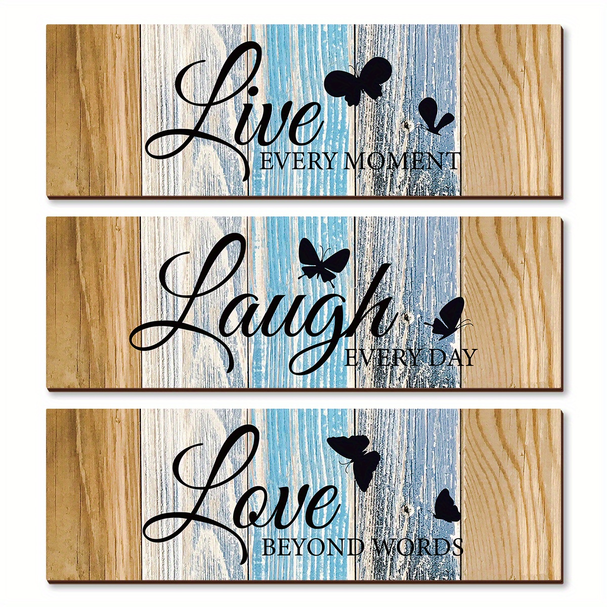 Rustic Wooden Wall Decor Signs Live Quotes - Temu Australia