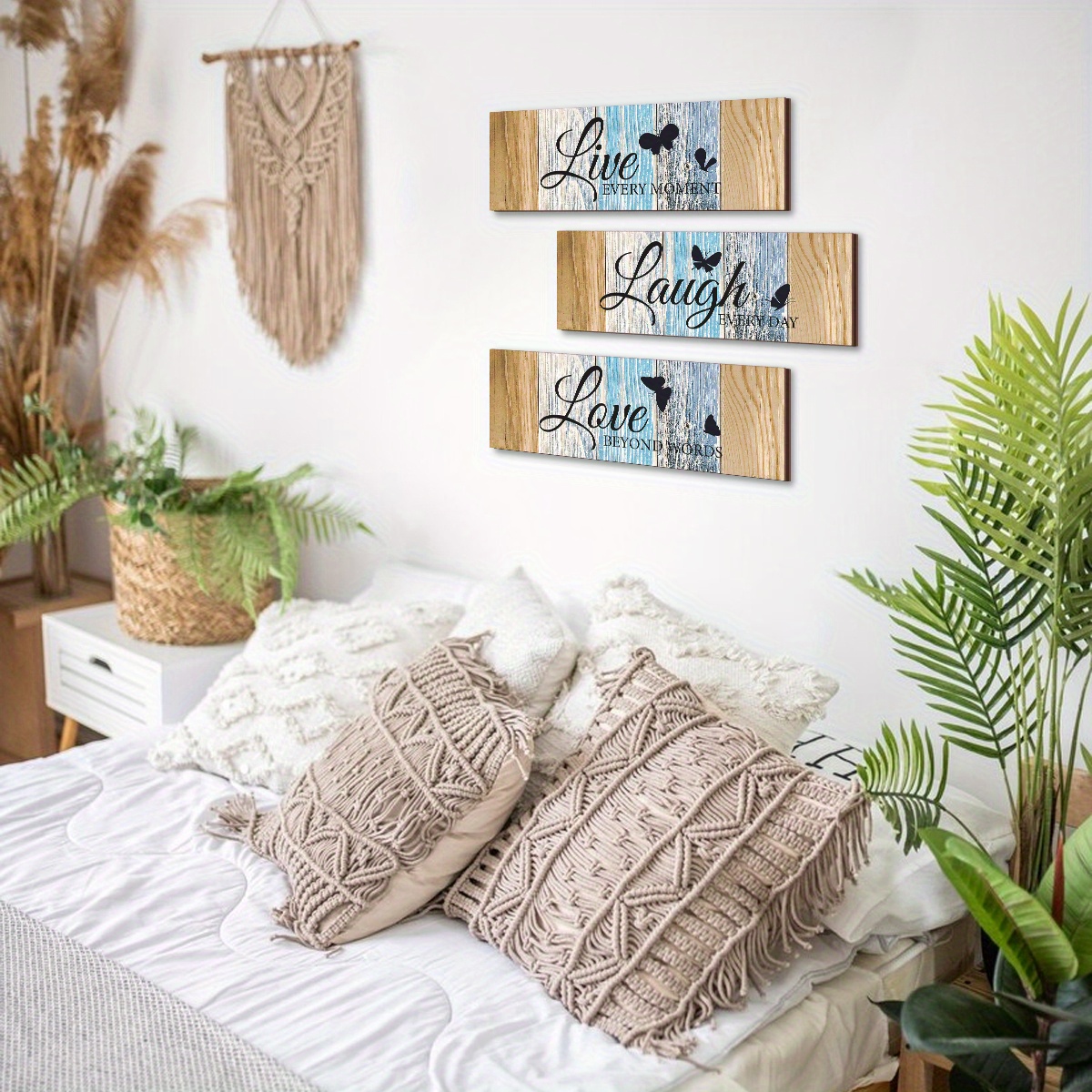 Rustic Wooden Wall Decor Signs Live Love Laugh Quotes - Temu United Kingdom