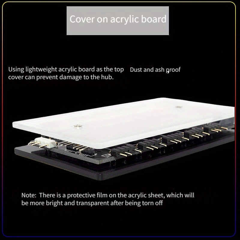 Argb+pwm Fan Hub Temperature Control Synchronous Dual 10 way - Temu United