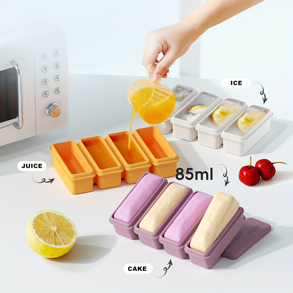 Silicone Ice Cube Trays Molds Set Bpa Free Flexible Easy - Temu Australia