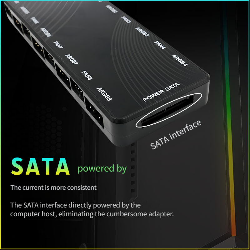 Usb Powered Argb Pc Case Fan Controller Temperature Control - Temu ...