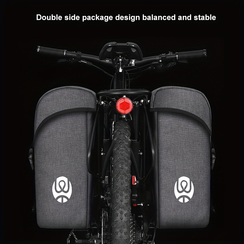 Bicycle Rear Seat Double Pannier 9.25 gallon Large Capacity - Temu