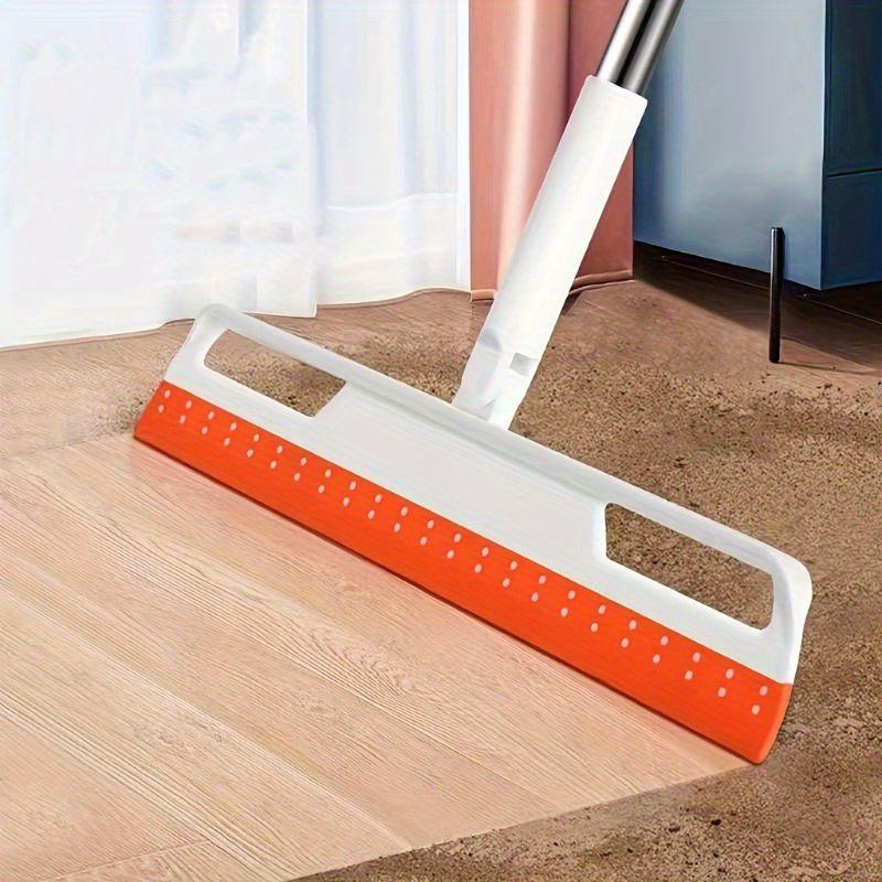 2-piece Magic Broom Set - Dual-purpose Silicone Squeegee & Floor ...