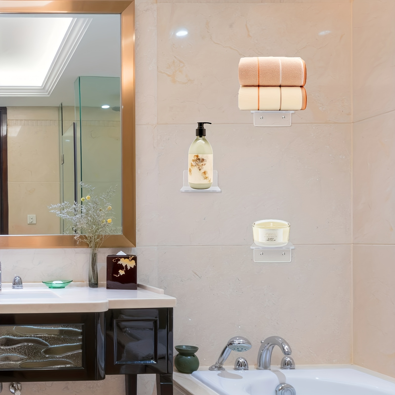 Clear Acrylic Wall Mounted Shelves: Perfect Home - Temu Australia