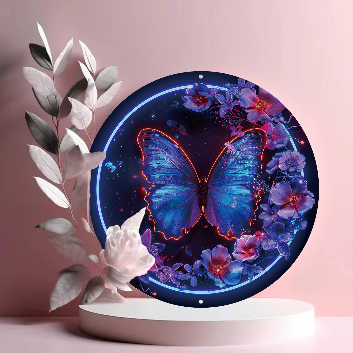 لوحة جدارية من الألومنيوم بدون إطار، تصميم فراشة، لوحة - Temu Qatar