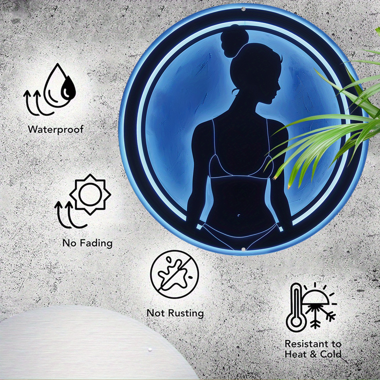 Aluminum Silhouette Female Figure Wall Art - Temu