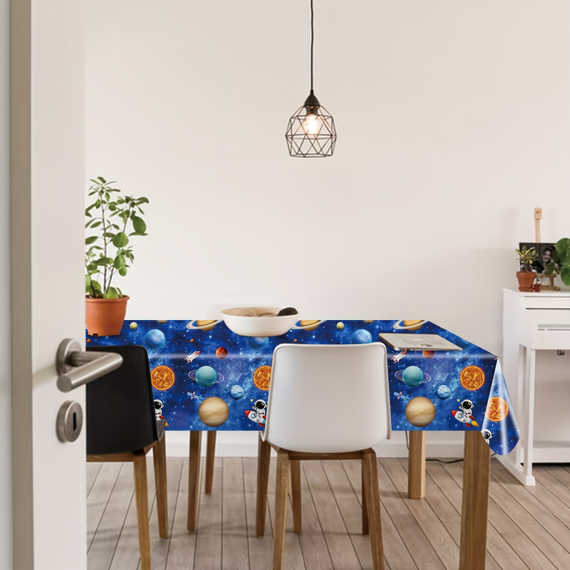 Space Galaxy Party Tablecloth Disposable Plastic Table Cover - Temu ...
