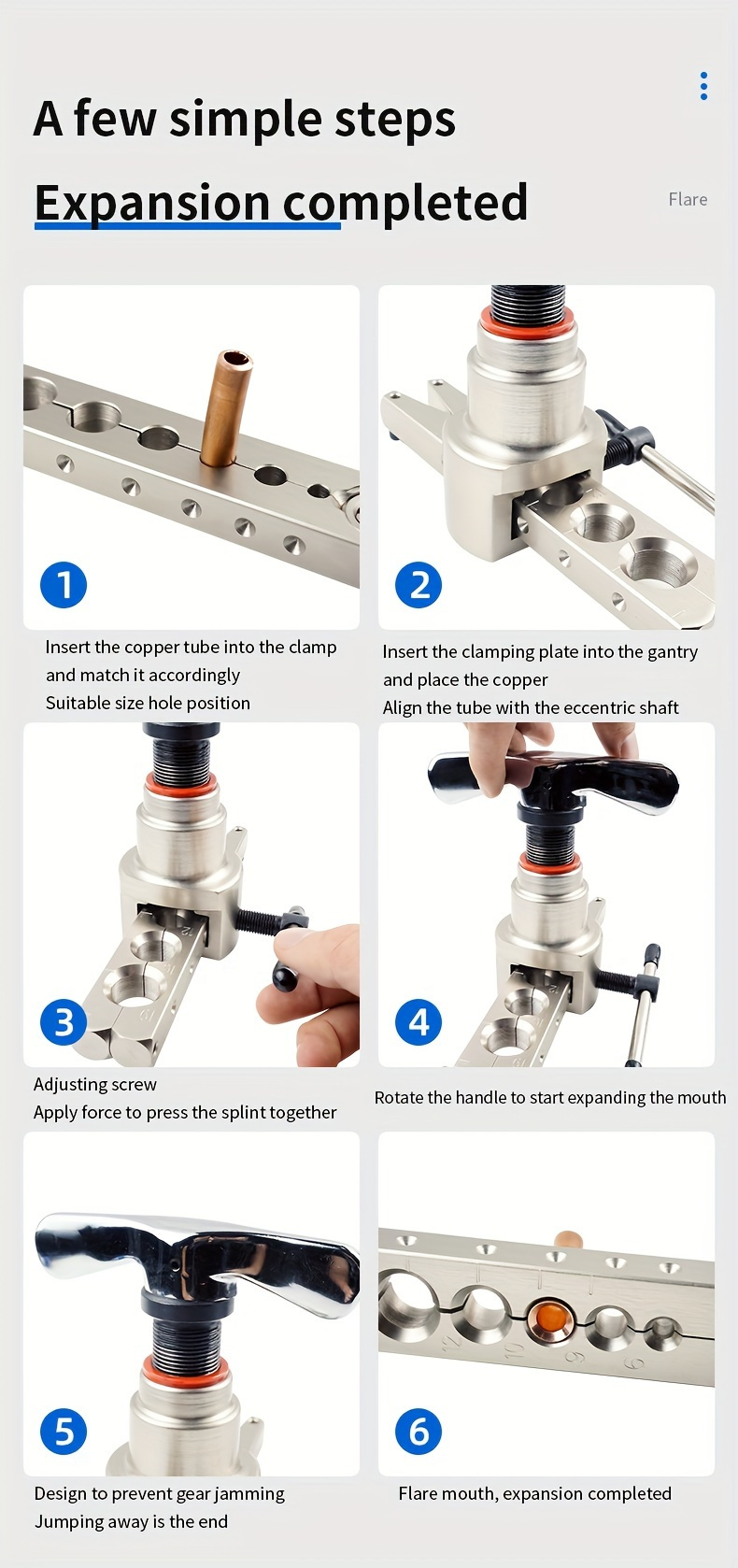 Precision Copper Tube Tool Set 45° Eccentric Shaft - Temu Saudi