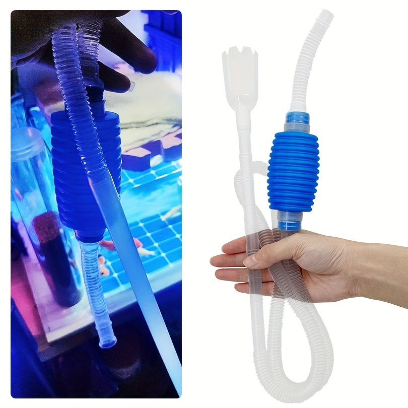 수족관 물 교환기 사이펀 펌프 폐기물 제거 및 물 교환을 위한 플라스틱 어항 청소 도구 어류 관리 액세서리 Temu