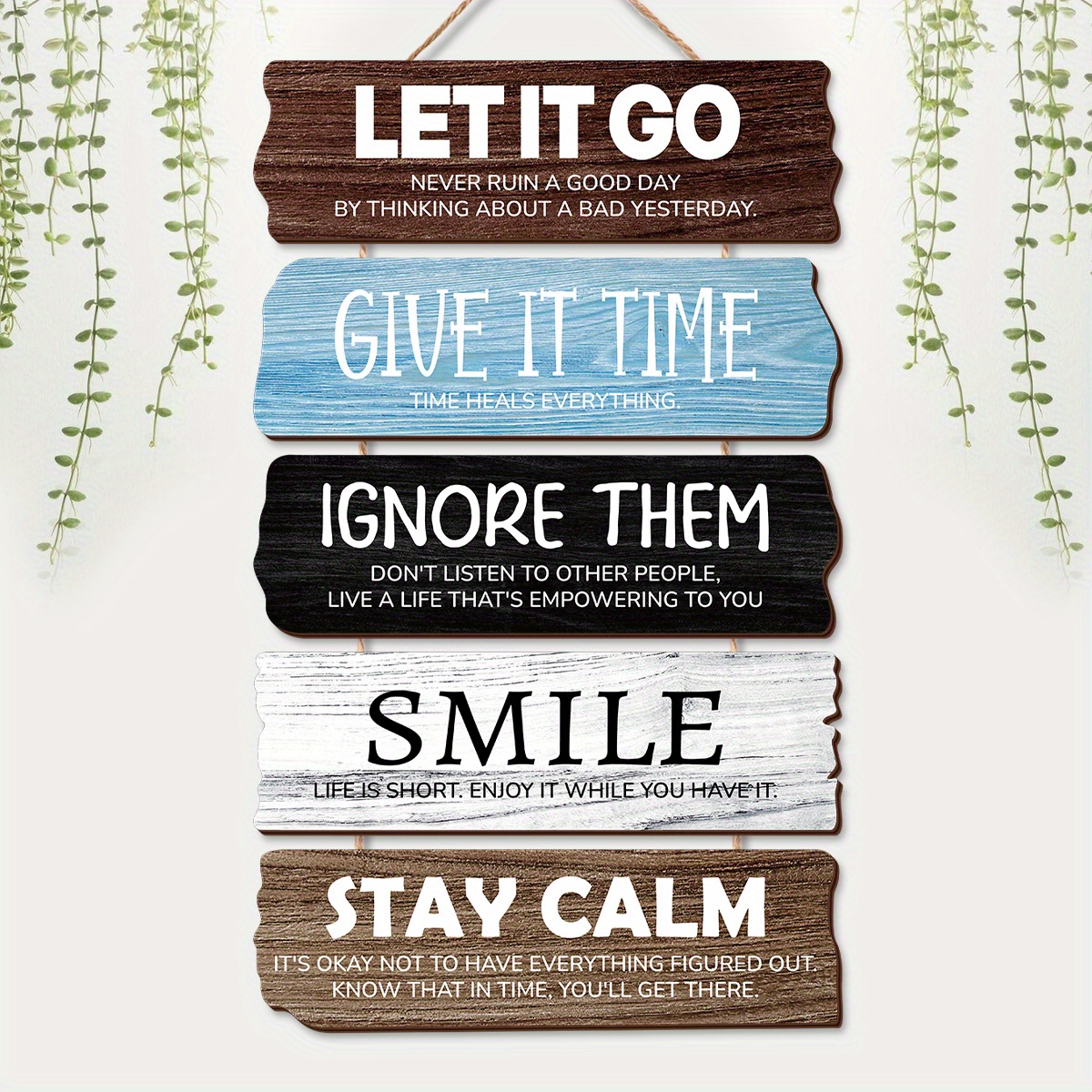 Motivational Wall Art Set Rustic Wooden Office Decor - Temu Australia