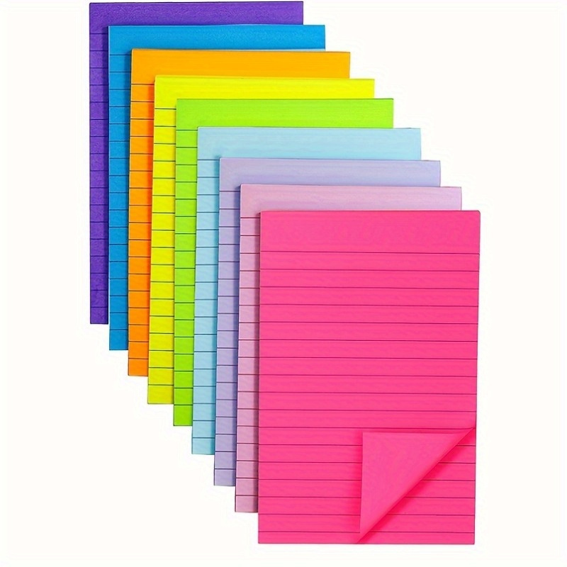 Bright Pastel Self stick Notes Piece 45 Assorted Colors - Temu