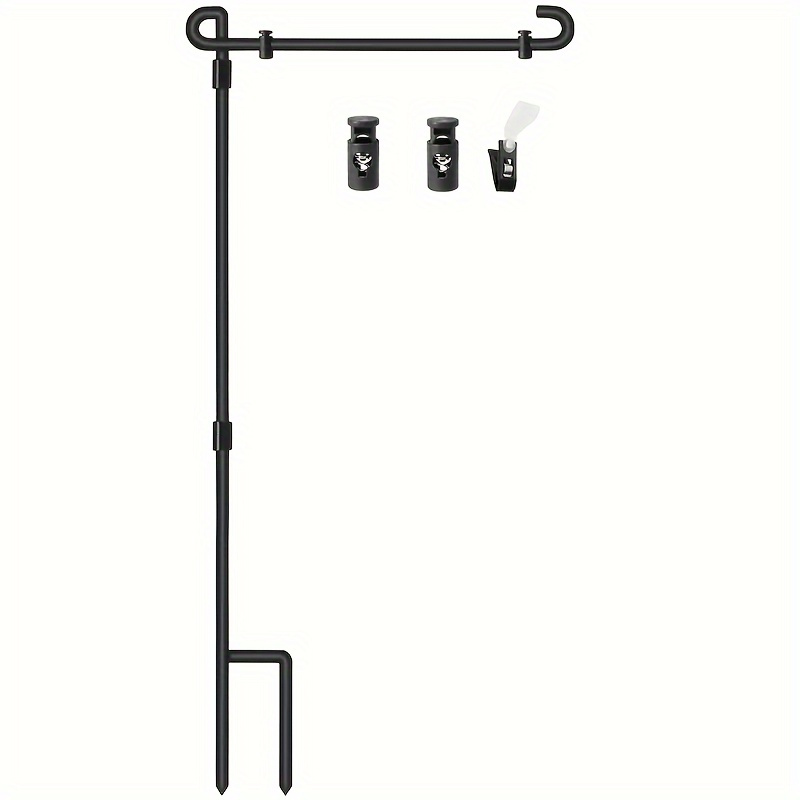 Metal Garden Flag Pole Stand Flag Stoppers Clips Weather - Temu