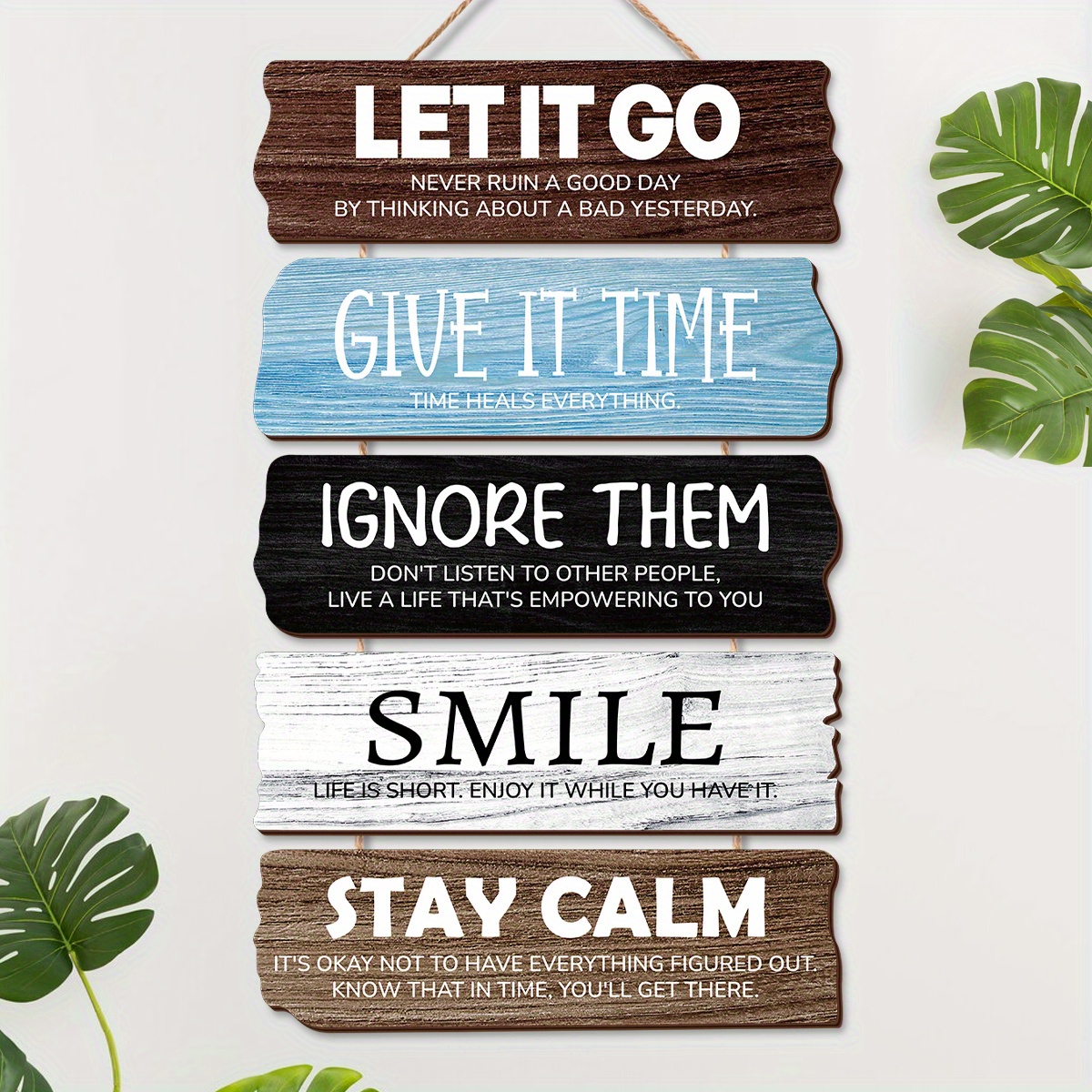 Motivational Wooden Sign Set Office Home Decor – - Temu Australia