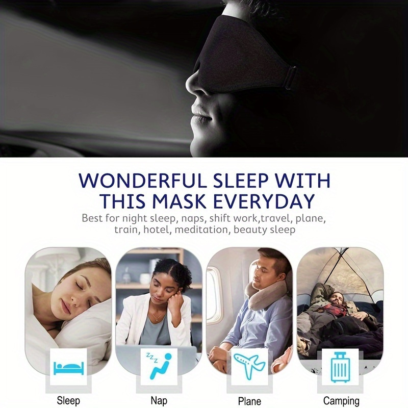 3d Contoured Sleep Mask Men Women Ultra Soft Comfortable Eye - Temu Canada