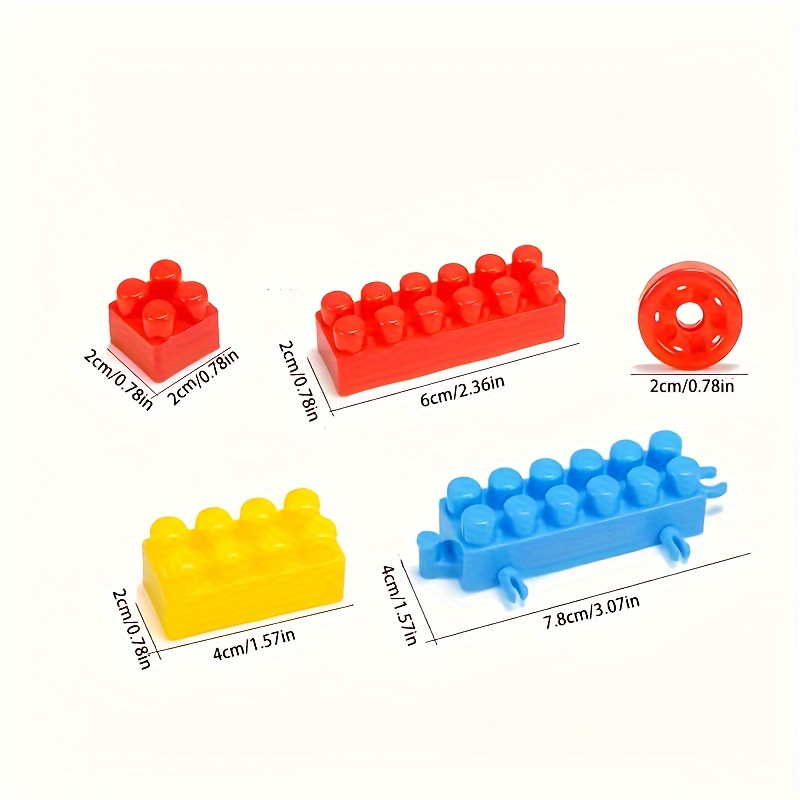 Colorful Plastic Building Blocks Set Kids Creative Large - Temu Japan