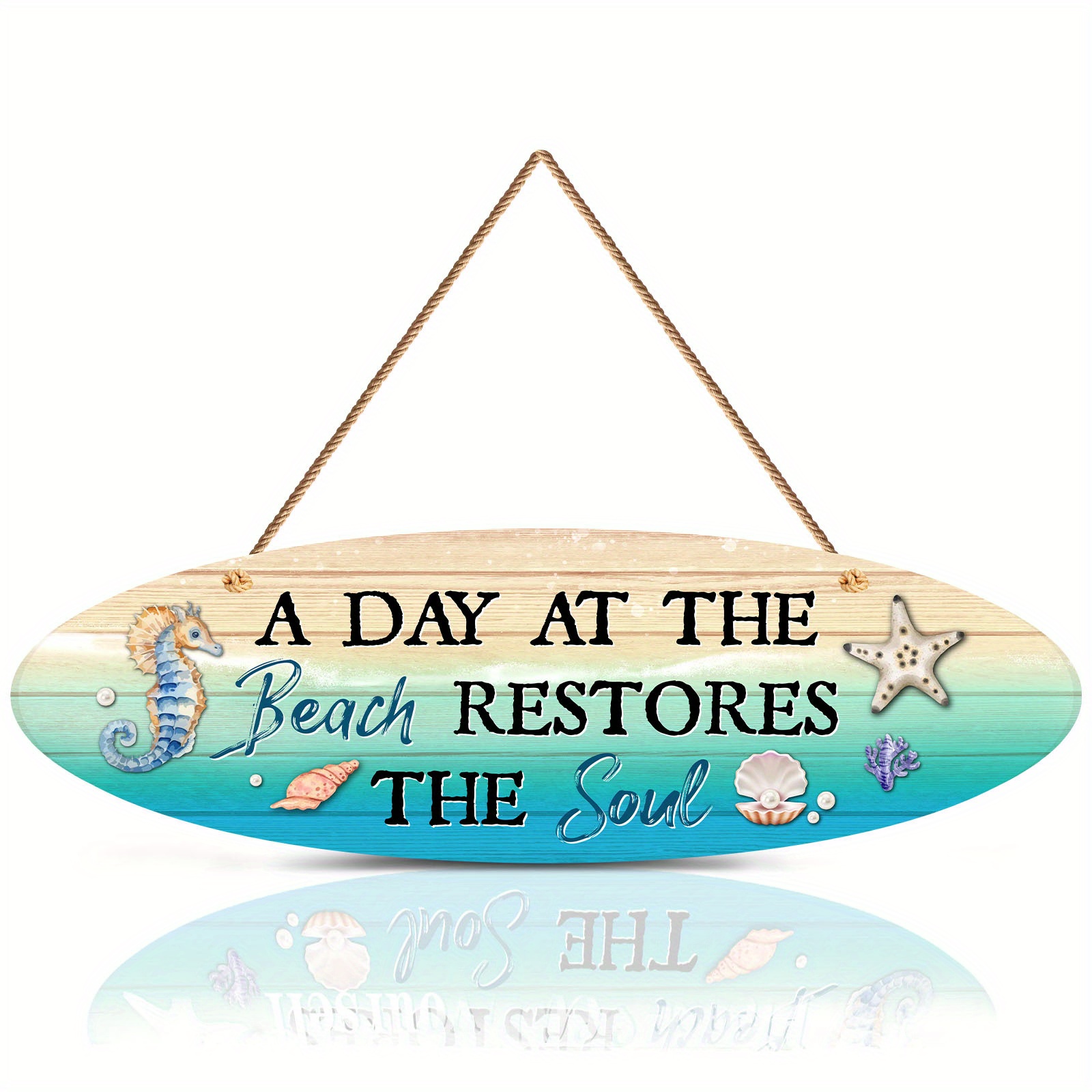 Original Beach themed Surfboard Wall Art Art Deco Wood - Temu Canada