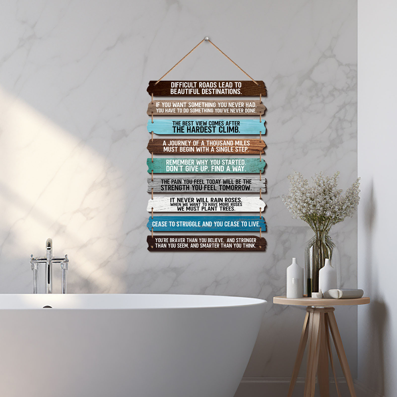 Motivational Wall Decor Sign Office Wooden Rustic Vintage - Temu