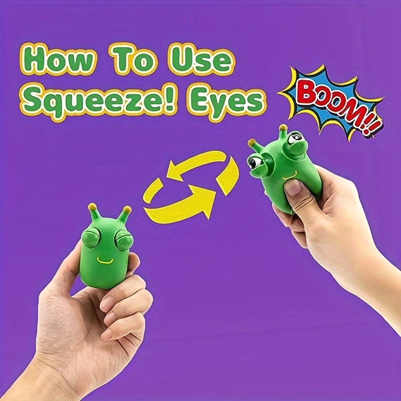 Interactive Squeeze Alien Toy With Pop-out Eyes - Gag Toy For Kids, Fun ...