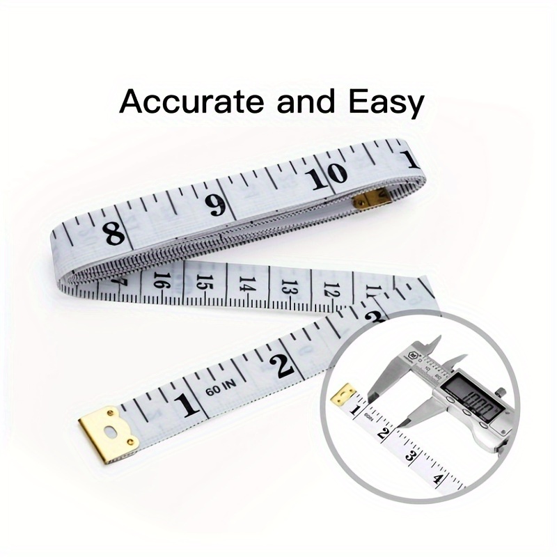 White Metal Blade Tailor Tape Measure 60 Inch 150 Cm With Dual Side ...