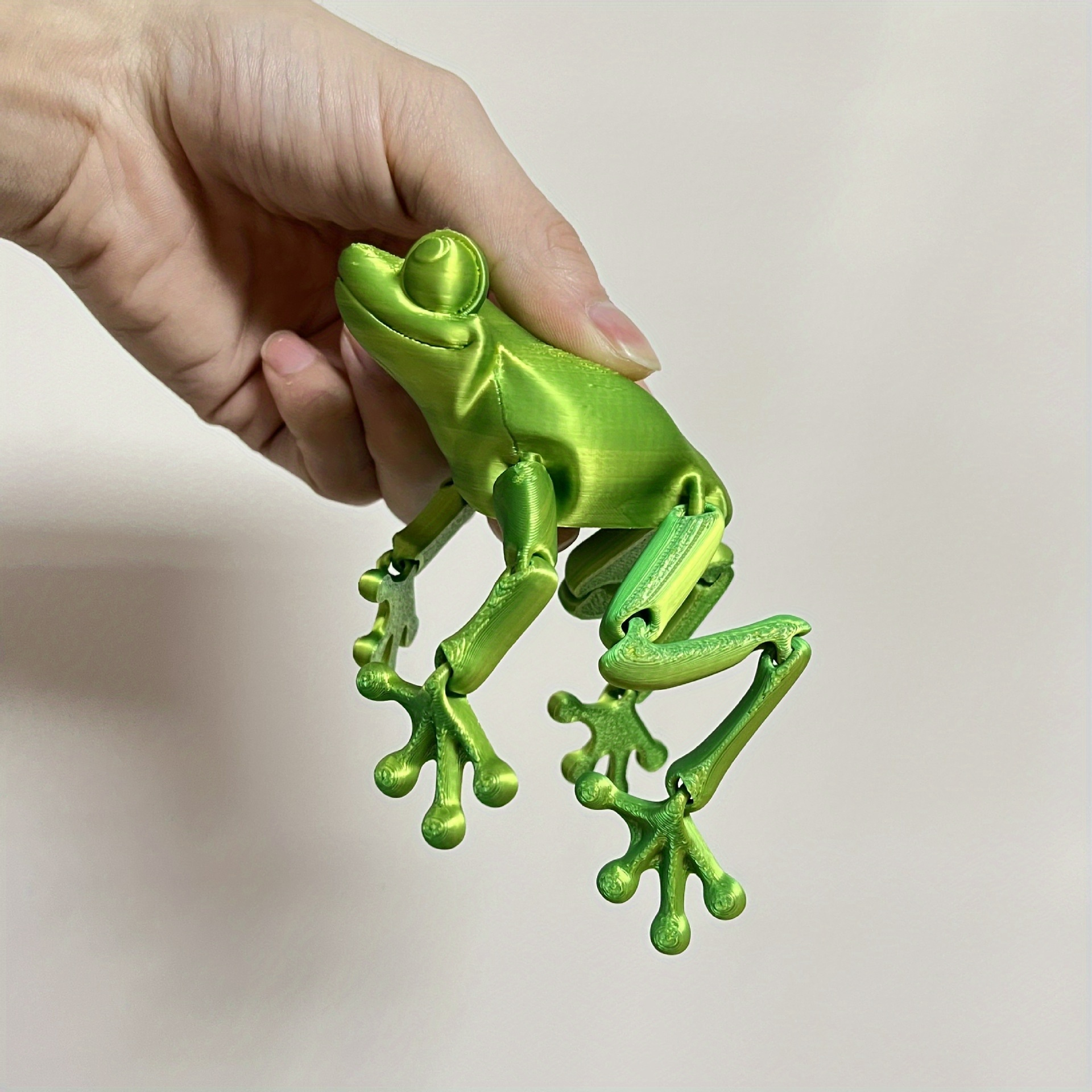 3d Printed Articulated Frog Figurine Handcrafted Plastic - Temu