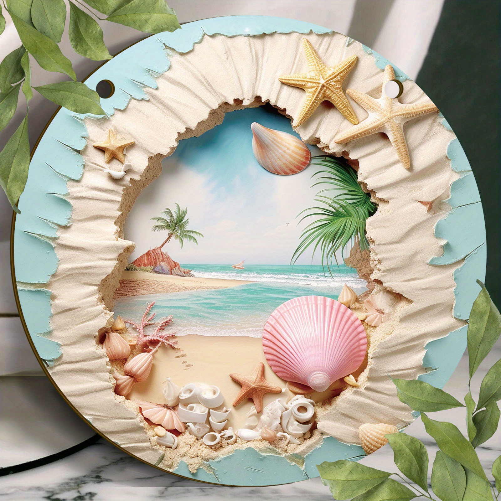 Charming Ocean Beach themed Wooden Sign Sand Pile Collapse - Temu New ...