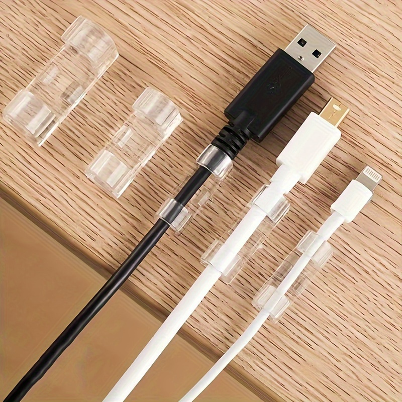 Transparent Adhesive Cable Clips Cord Organizer Management - Temu ...