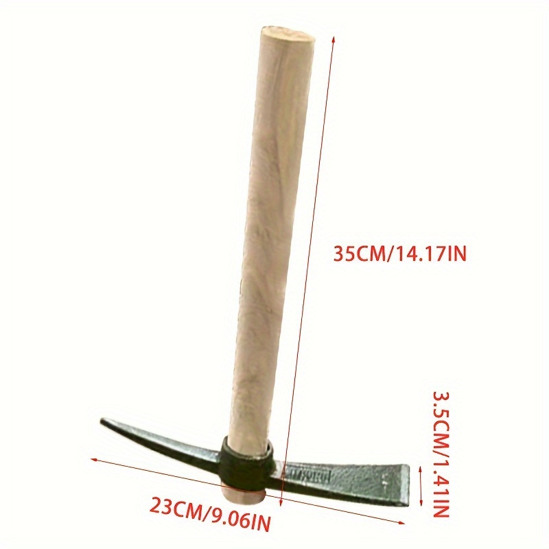 Compact Garden Pickaxe Wooden Handle Ideal Digging Weeding - Temu Australia