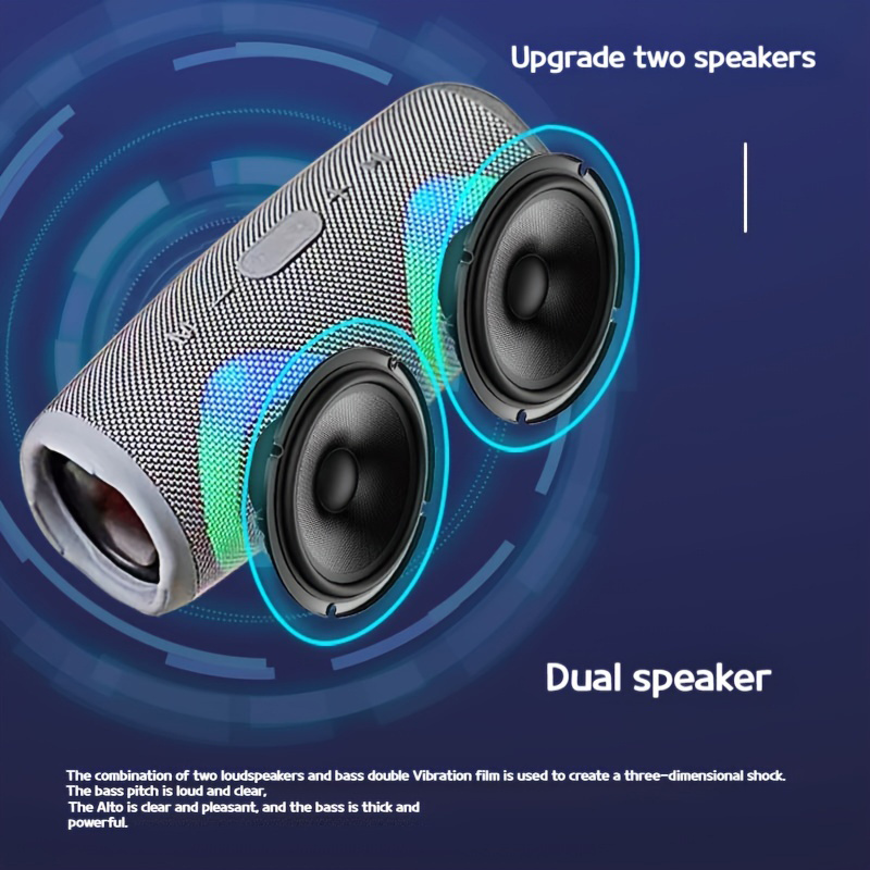 Subwoofer Handheld Rgb Wireless Speaker Supports Tf Card - Temu New Zealand