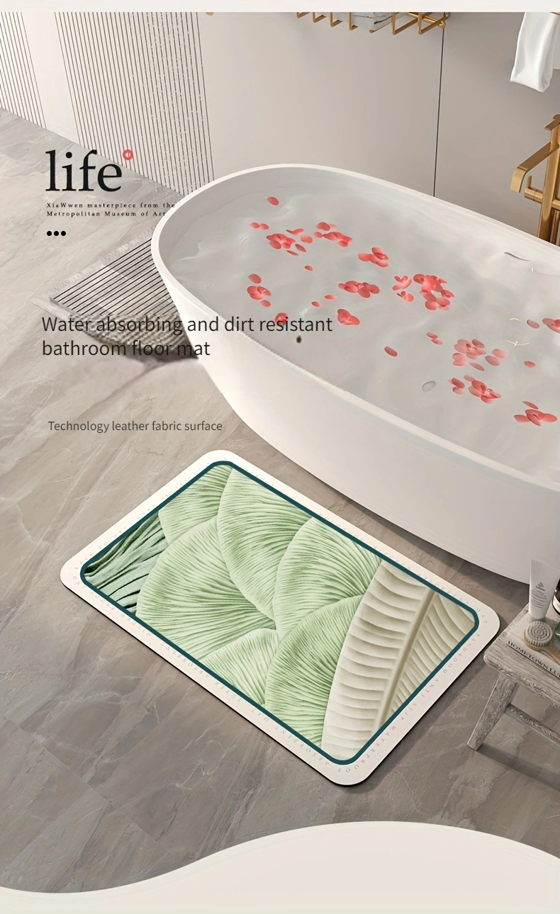 Modern Abstract Bathroom Non Slip Mat Quick drying - Temu Ireland
