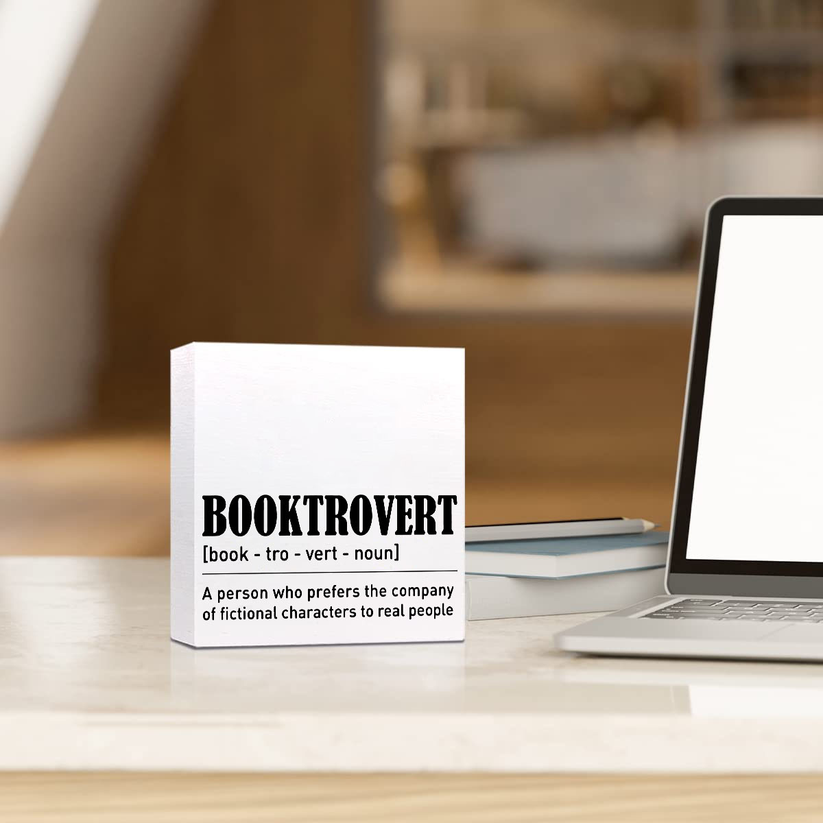 book lover desk decor wooden book decor - {region_name}