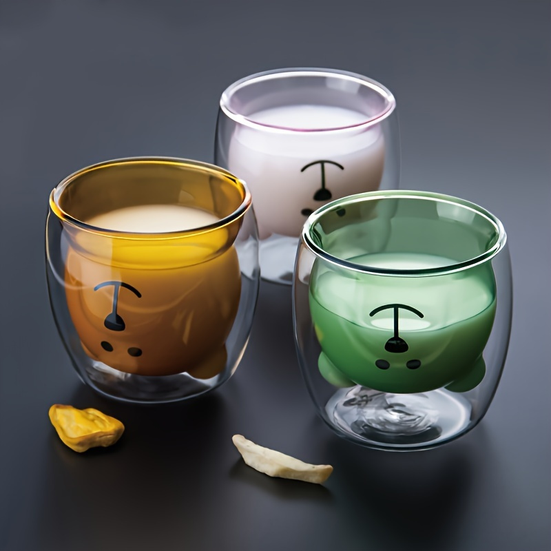 Cartoon Bear Glass Coffee Mug High Borosilicate Glass Double - Temu ...