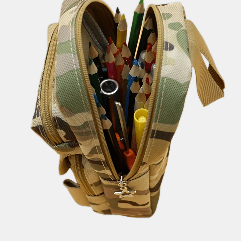 Vertical Camouflage Pattern Pencil Case Multi Pockets Zipper - Temu Canada