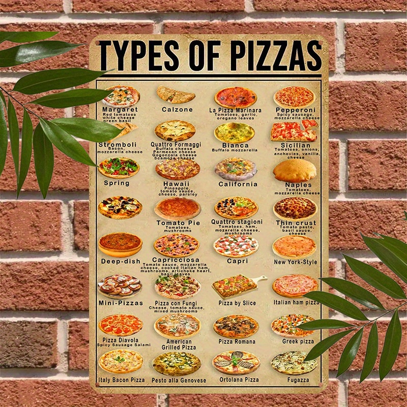 Vintage Aluminum Pizza Sign Retro Metal Rustic - Temu