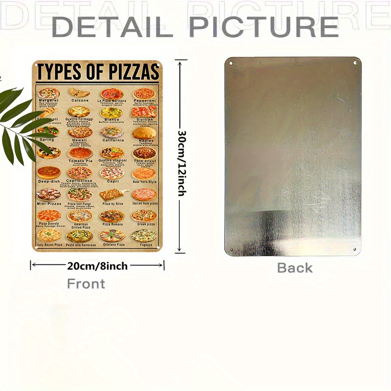 Vintage Aluminum Pizza Sign Retro Metal Rustic - Temu