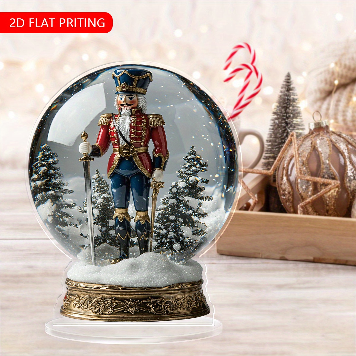 ลูกบอลหิมะ Nutcracker ตกแต่งคริสต์มาสอะคริลิค - Temu Thailand