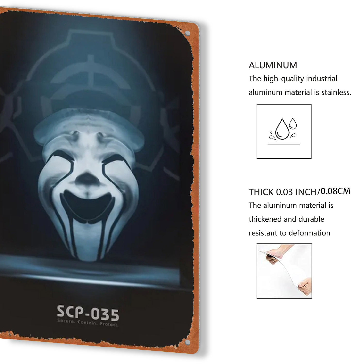 ป้ายอลูมิเนียมศิลปะฟิล์มวินเทจ SCP 035 - Temu Thailand