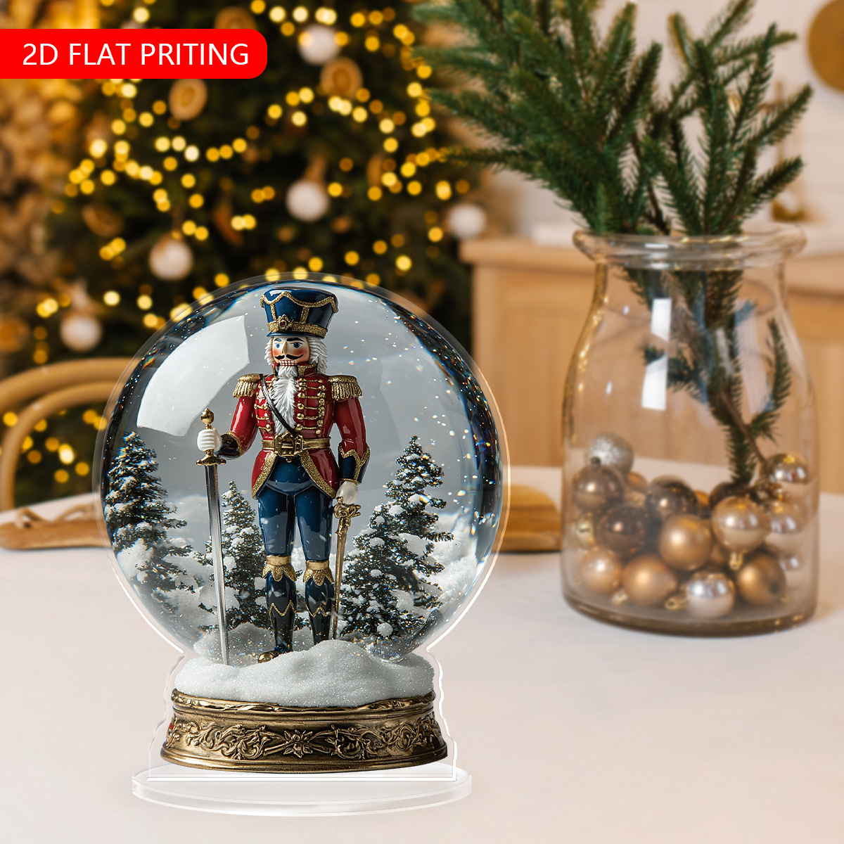 ลูกบอลหิมะ Nutcracker ตกแต่งคริสต์มาสอะคริลิค - Temu Thailand