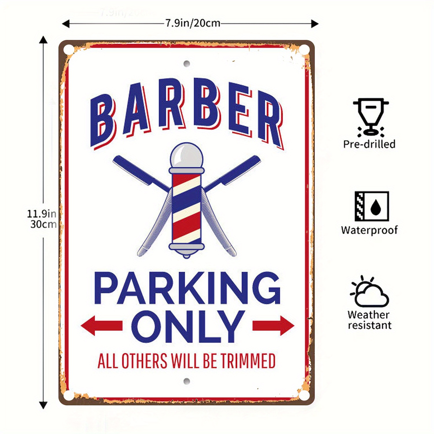 Parking Metal Tin Sign Rustic Home - Temu