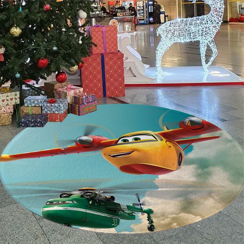 UME 1pc 크리스마스 할로윈 JIT 플란넬 원형 바닥 매트 두께 12mm 부드럽고 흡수성 미끄럼 방지 기 - Temu Republic of Korea