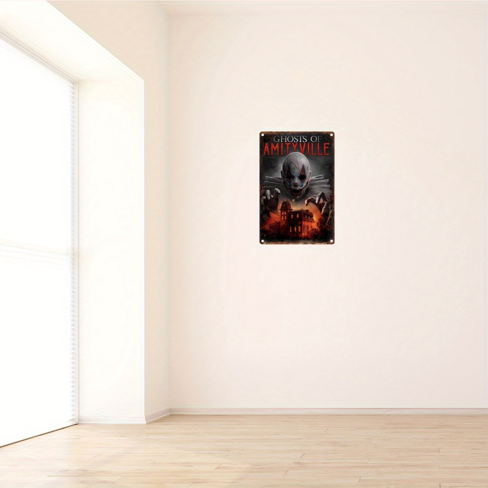 ศิลปะผนังอลูมิเนียมวินเทจ " Horror Clown - Temu Thailand