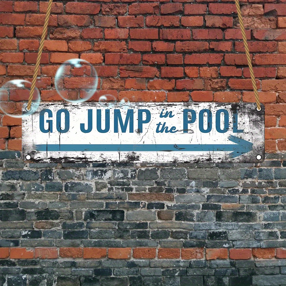 Rustic Wooden Hanging Sign " In Pool" Vintage Style - Temu