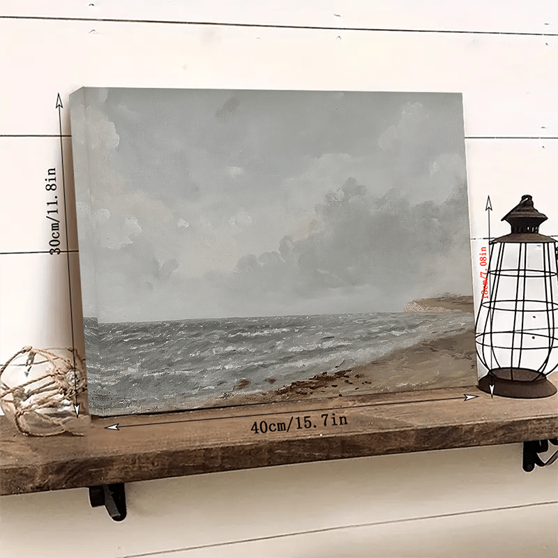 Vintage Style Canvas "coastal Beach Art Print" - Temu